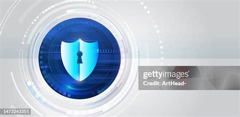 Abstract High Tech Background Data Security System Information Or Network Protection Cyber