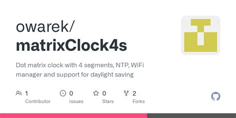 GitHub Owarek MatrixClock4s Dot Matrix Clock With 4 Segments NTP WiFi Manager And Support