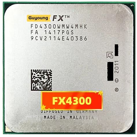 YZX FX Series FX4300 FX 4300 FD4300 FD4300WMW4MHK 3 8GHz Quad Core CPU Processor 95W Socket AM3