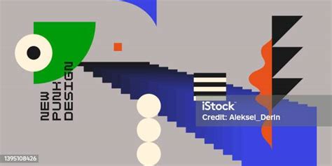 기하학적 모양의 컴포지션 디자인에 대한 추상적 배경입니다 0명에 대한 스톡 벡터 아트 및 기타 이미지 0명 Z세대 개성 개념 Istock