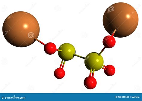 Potassium Metabisulfite Molecular Structure 3d Model Molecule Antioxidant E224 Structural