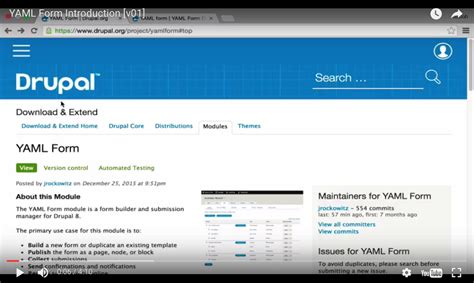 YAML Form Drupal Org