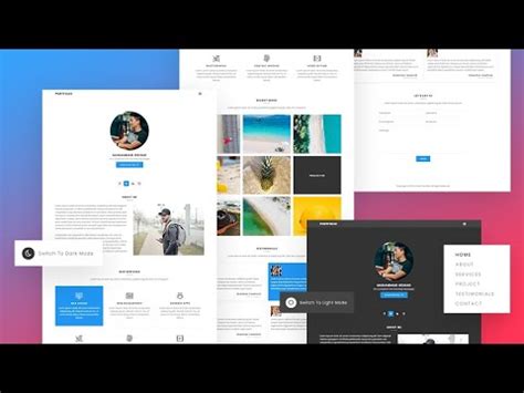 Complete Responsive Personal Portfolio Website Using HTML CSS Vanilla