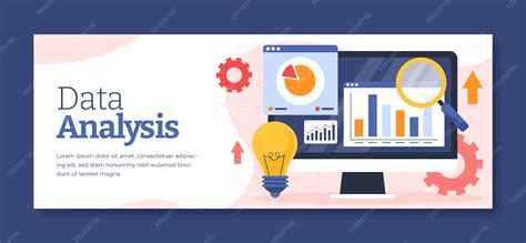 Hand Drawn Data Analysis Facebook Cover Premium Vector