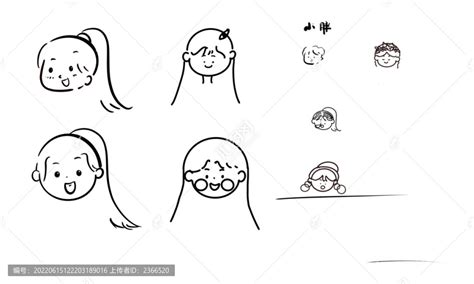 圆脸插画 人物素材 设计素材 设计模板 汇图网