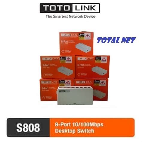 Jual Totolink 8 Port 10 100mbps 802 11 Desk Top Switch S808 Shopee Indonesia