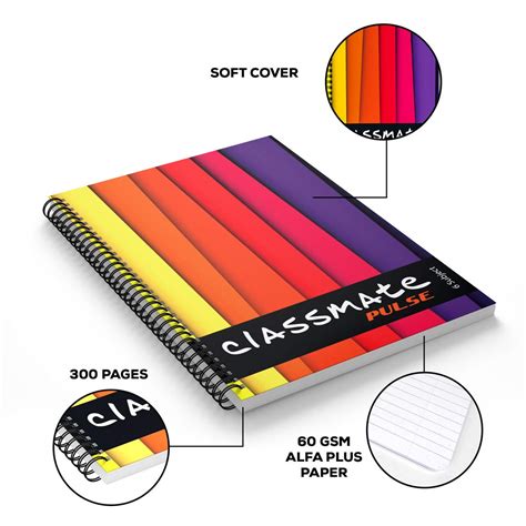 Classmate Pulse A4 Size Spiral Notebook