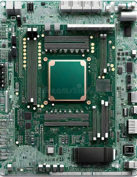 Advanced Computer Chip Hardware Detailed View Of Intricate Components