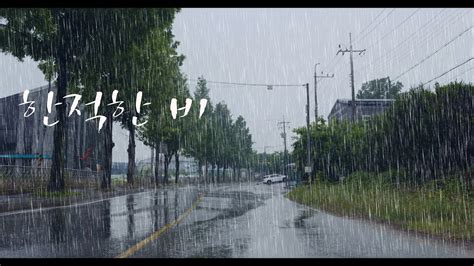 한적한 시골 도로에 비가 내립니다 너무 한적하네요 Youtube