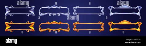 Game Frames Silver And Gold Ui Borders Evolution From Simple To Luxury Plaque With Elegant