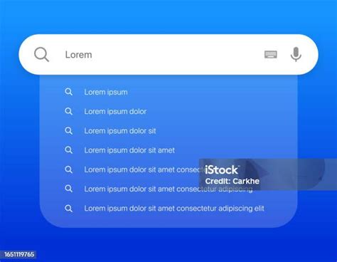 Ui Ux 디자인 및 웹 사이트에 대한 제안이 있는 검색 모음입니다 검색 주소 및 탐색 모음 아이콘입니다 웹 사이트에 대한 검색 양식 서식 파일 모음입니다 검색 엔진 웹