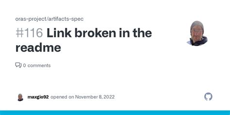 Link Broken In The Readme · Issue 116 · Oras Project Artifacts Spec
