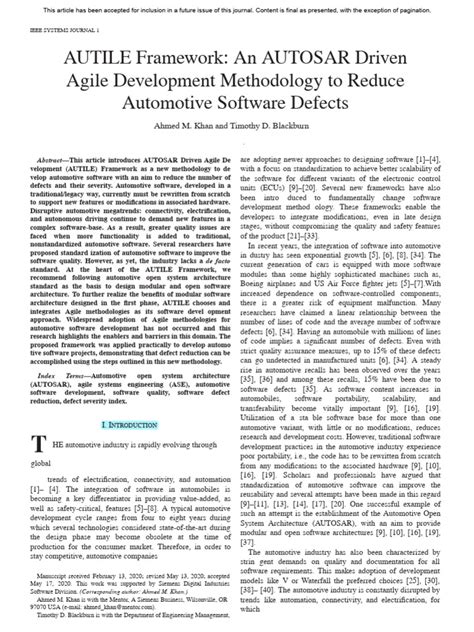 autile framework an autosar driven agile development methodology to