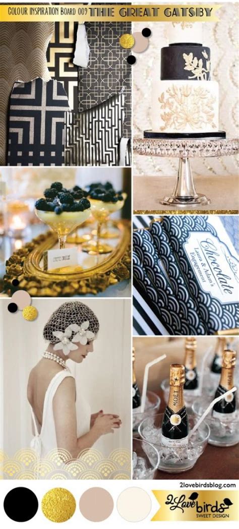 20s Wedding The Great Gatsby Color Board 2040275 Weddbook