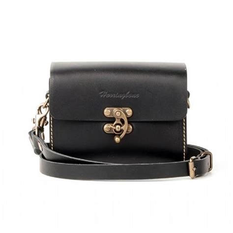 Herringbone Tiny Mellow Black Leather Case Auckland Camera Centre