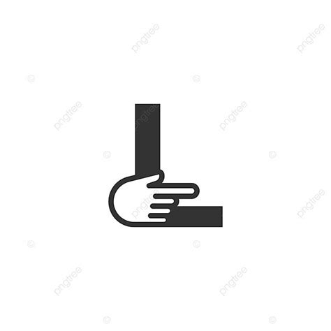 illustration of hand cursor icon superimposed on a letter vector