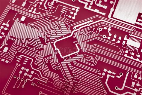 Printed Circuit Layout Of Tracks Stock Image Image Of Component