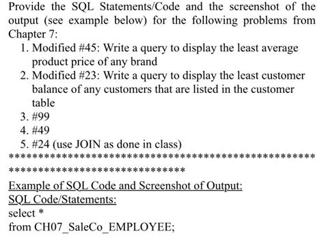 [solved] provide the sql statements code and the s solutioninn