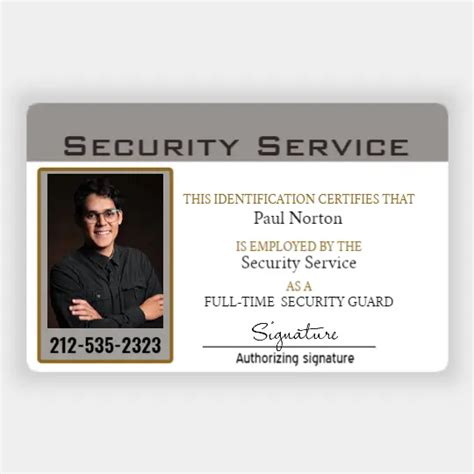 Security Officer Badge Template