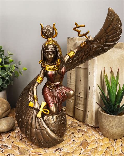 Egyptian Goddess Isis Statue With Tray Ancient Egypt Figurine Figurines