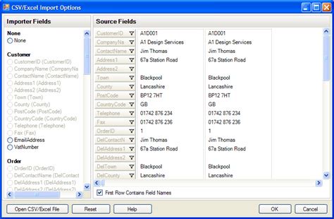 hierarchical csv files