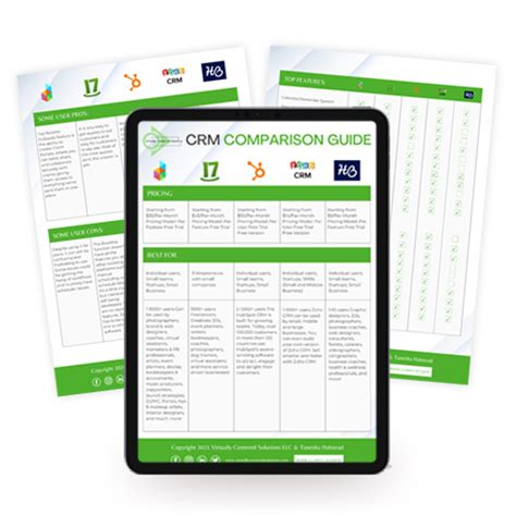 Crm Comparison Guide Virtually Centered Solutions