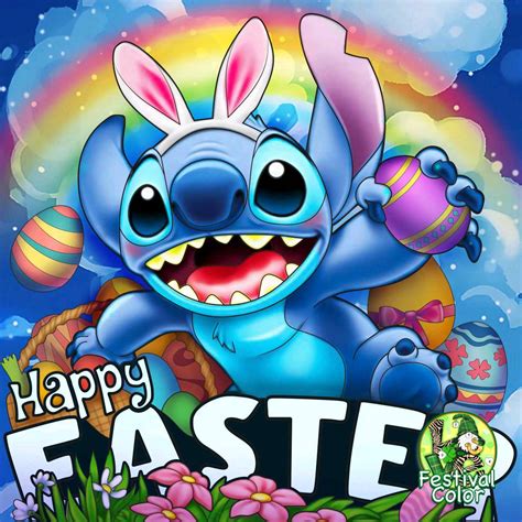 Stitch On Easter By Drawingliker100 On Deviantart