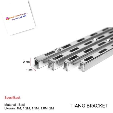 Jual Tiang Bracket Stainless 200 Cm Rel Braket 2 Meter Rel Tiang Bracket Stainlees Besi