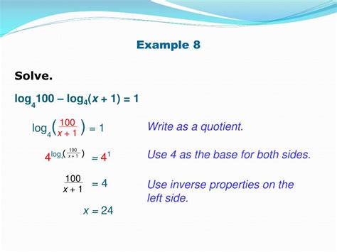 Ppt Warm Up Solve 1 Log 16 X 2 Log X 1 331 3 3 Log10 000 X Powerpoint Presentation