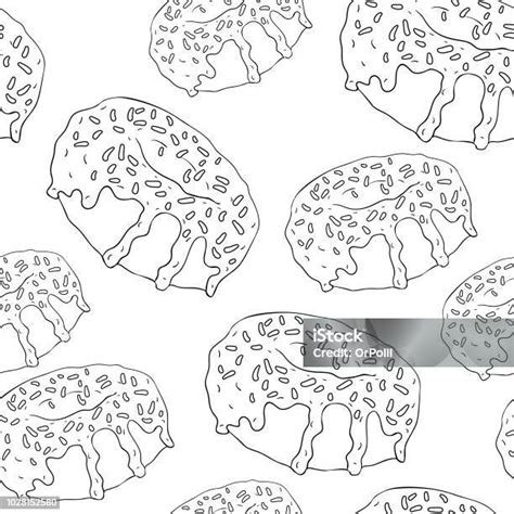 원활한 패턴 달콤한 맛 있는 도넛 착 색입니다 벡터 일러스트 레이 션 귀여운에 대한 스톡 벡터 아트 및 기타 이미지 귀여운 도넛 디자인 Istock