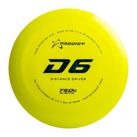 Shop Prodigy Disc D6 Distance Driver 750g Plastic Prodigy Us Test