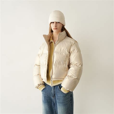 글로시 크롭 푸퍼 패딩glossy Cream 감도 깊은 취향 셀렉트샵 29cm