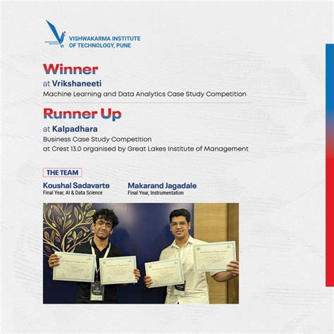 Vishwakarma Institute Of Technology On Linkedin Vitpune Crest13 Innovation