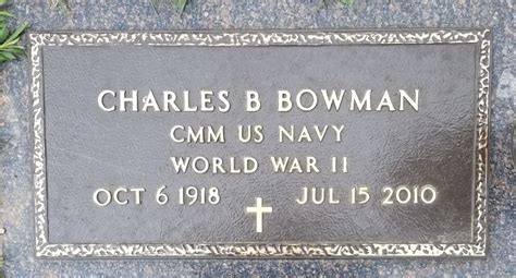 Charles Bechtold Bowman 1918 2010 Memorial Find A Grave