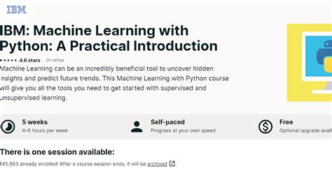 IBM Machine Learning With Python A Practical Introduction Free Course Computer Languages