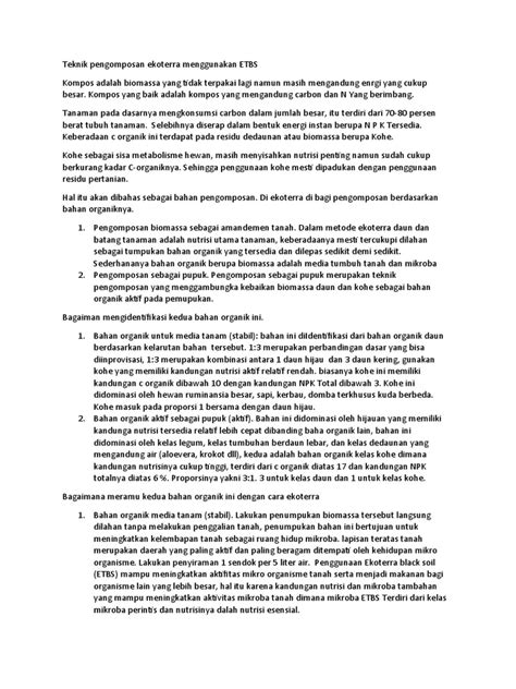 Ekotera Komposting Menggunakan Etbs Pdf