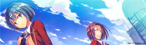Mio Ibuki And Kakeru Ryuuen From Classroom Of The Elite 8k Wallpaper