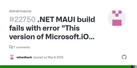 maui build fails with error this version of microsoft ios