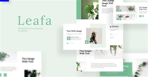 Leafa минимальный шаблон Keynote Шаблоны презентаций Включая