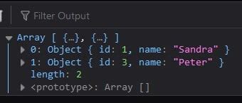 JavaScript Compares Two Arrays Of Objects For Matches Code