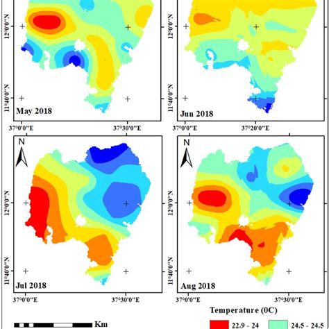 Spatiotemporal Distribution Of Water Temperature 0 C Over The Download Scientific Diagram