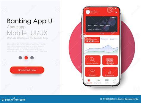 Online Banking Mobile Apps Ui Ux Gui Set With Wallet Shopping My Account Fund Transfer Bill