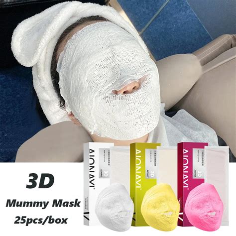 3d 얼굴 미라 마스크 세트 피부 리프팅 퍼밍 안티 에이징 주름 잔주름 페이드 모이스처라이징 리페어 마스크 세트 25