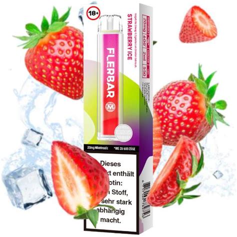 E Zigarette Flerbar Strawberry Ice 20mg Nikotin 600 Jetzt Kaufen