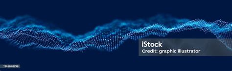 동적 파란색 도트 풍경 추상적 인 디지털 웨이브 배경 네트워크 데이터 구조 포인트 그리드 시각화 기술 벡터 그림 0명에 대한 스톡 벡터 아트 및 기타 이미지 Istock