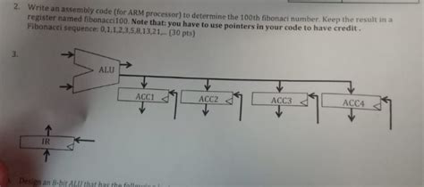 Solved 2 Write An Assembly Code For Arm Processor To