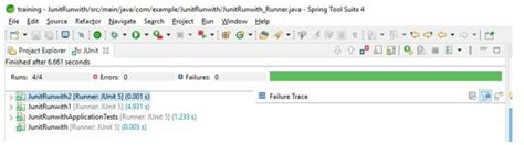 junit runwith types and steps to create junit runwith