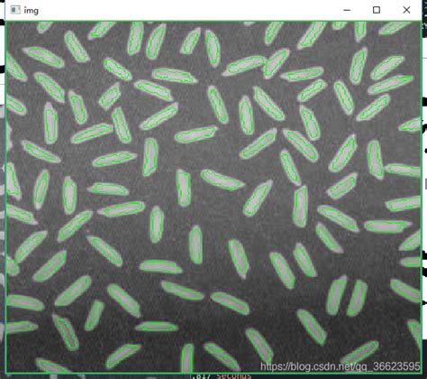 使用分水岭算法对米粒进行精准分割探索（1）米粒识别 请选取合适的分割算法分割出下面图像中的米粒并统计其所占像素数。 In Csdn博客