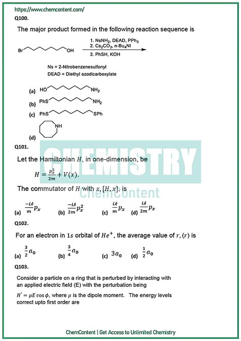 Csir Net Chemistry November 2020 June 2020 Question Paper With Answer
