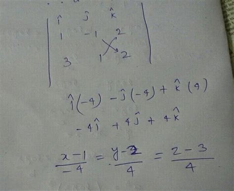 Q 53 Find The Vector And Cartesian Equations Of The Line Passing